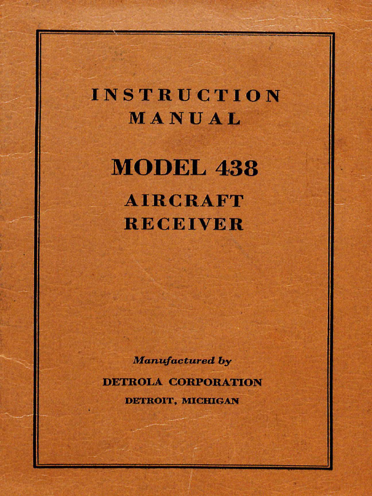 Man 089 (Model 438) | PDF