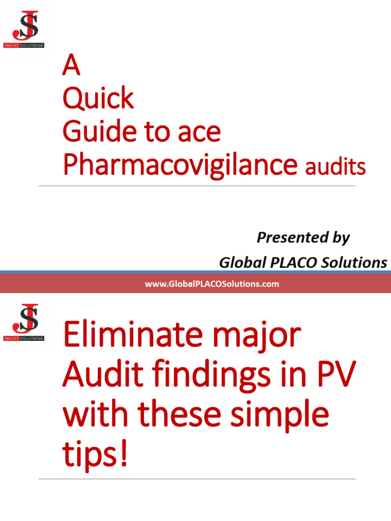 A Quick Guide To PV Audits | PDF | Audit | Pharmacovigilance