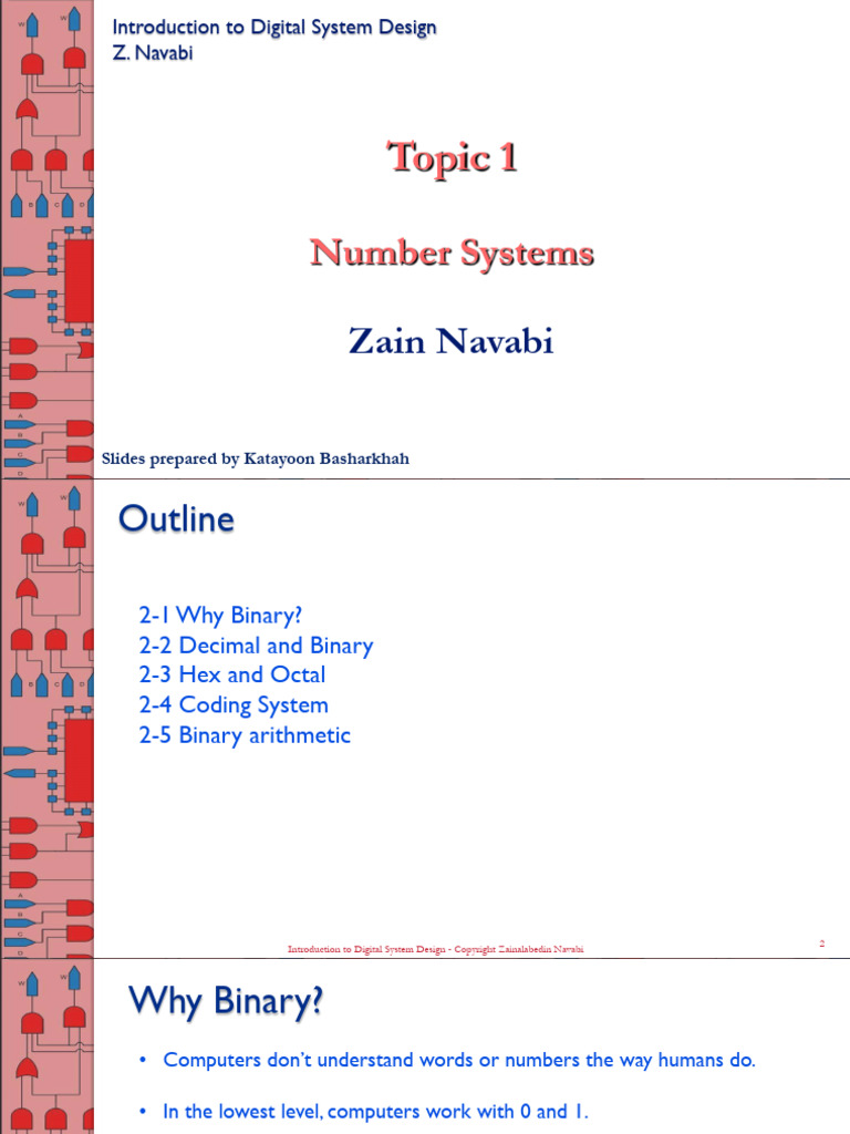 Lecture1, 2, 3-Digital Systems I - Topic 1, Number Systems | PDF | Decimal | Computer Architecture