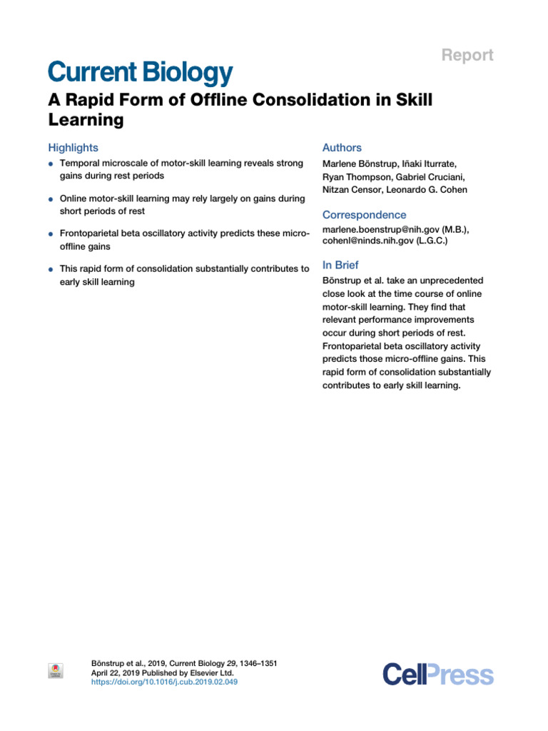 Skill Learning Rapid Form | PDF | Learning | Neuroscience