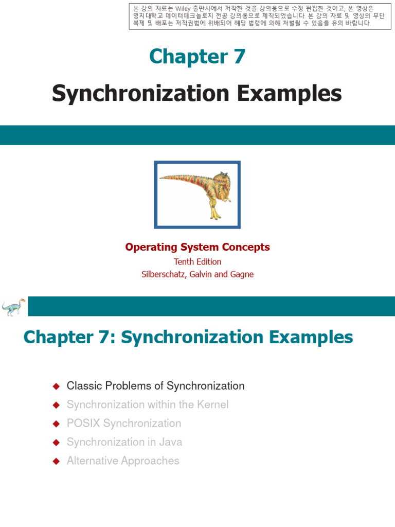 ch07 Synchronization Examples - Blankfill | PDF | Computer Architecture ...