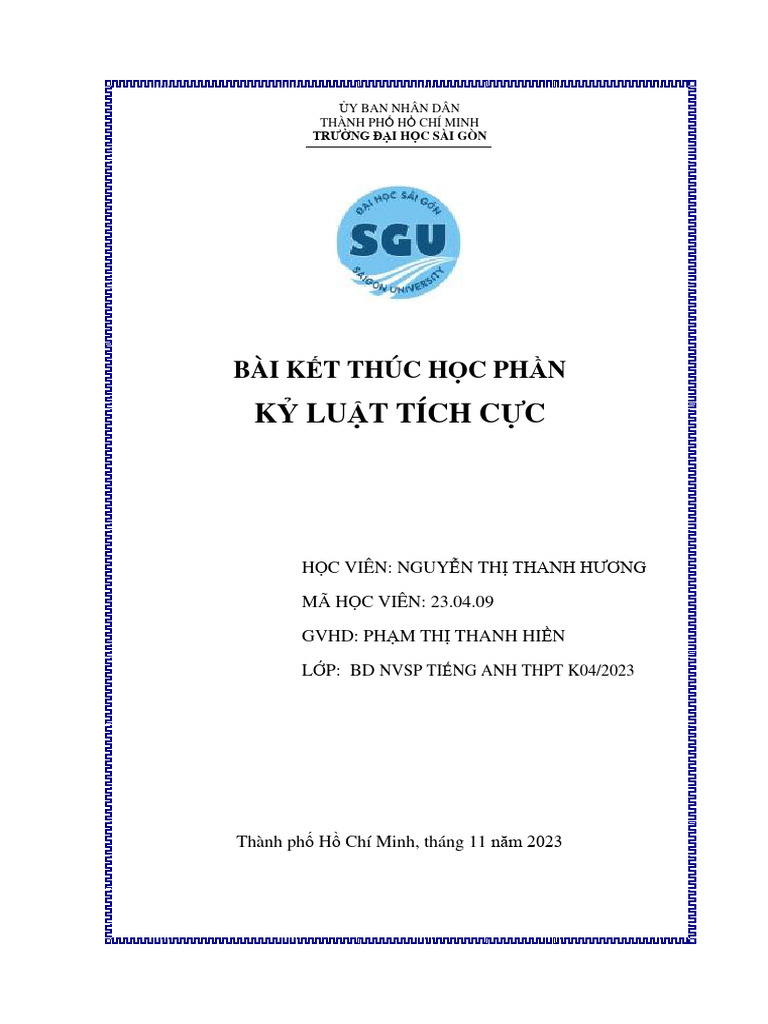 09 Nguyen Thi Thanh Huong KLTC THPT K04 | PDF