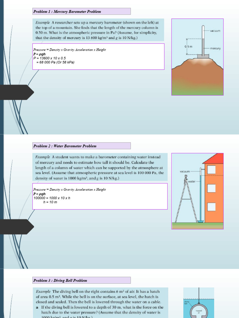Unit 3 10 Pressure Problem Pdf