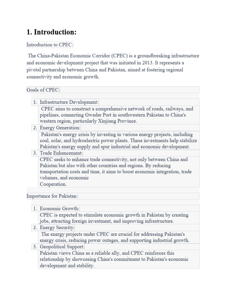 Cpec | PDF | Infrastructure | Sustainability