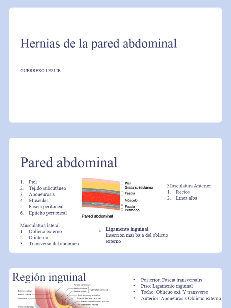 Hernias | PDF | Abdomen | Especialidades Medicas
