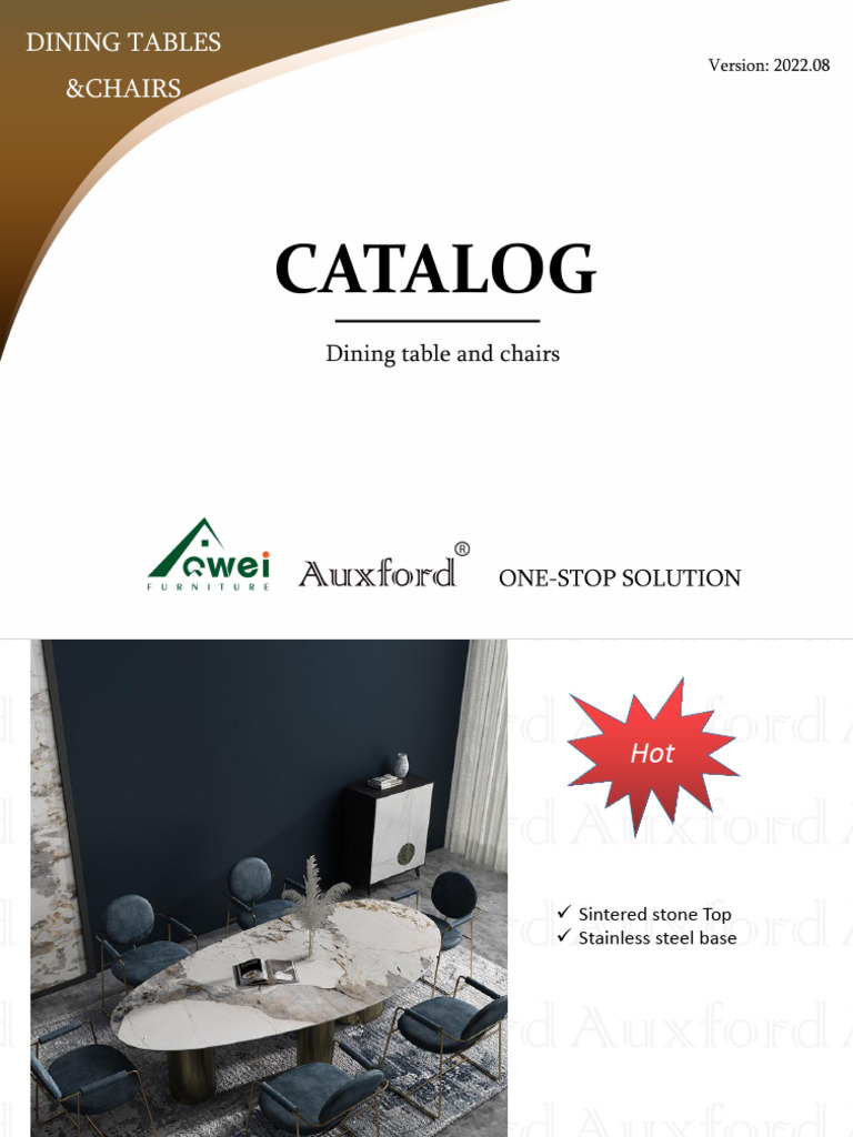Auxford Catalog of Dining Table and Dining Chairs-2023.06 | PDF ...