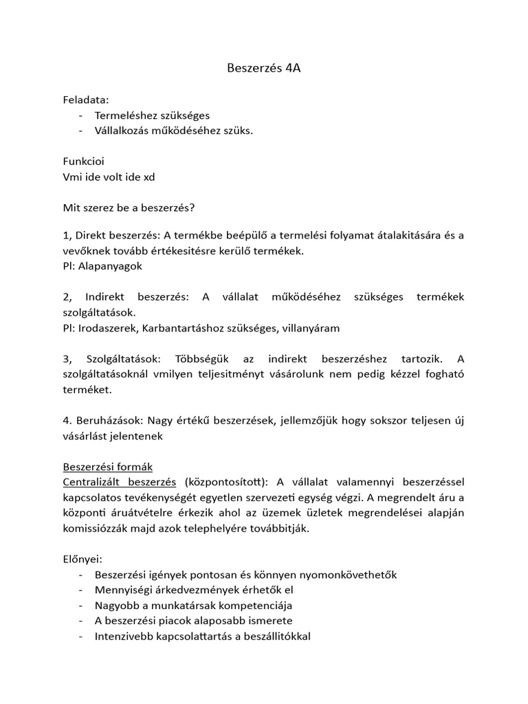 Logisztika Tételek OKJ (4,5,6) | PDF