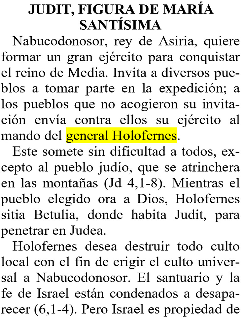 Figuras de Maria en El AT - Judit | PDF | Creencia religiosa y doctrina