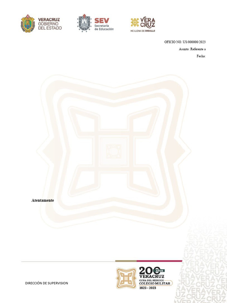 Hoja Membretada SEV 200 Años Veracruz | PDF