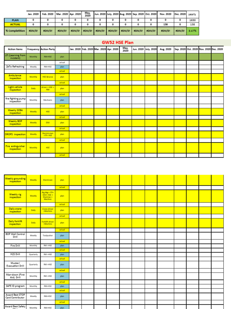 PART 6 Attachment - Rig HSE Monitoring and Inspection Programe | PDF