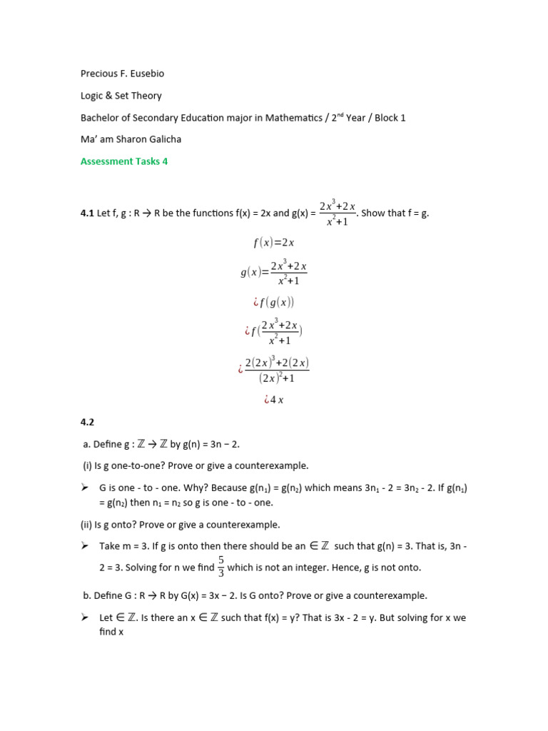 Logic & Set Theory | Download Free PDF | Integer | Abstract Algebra