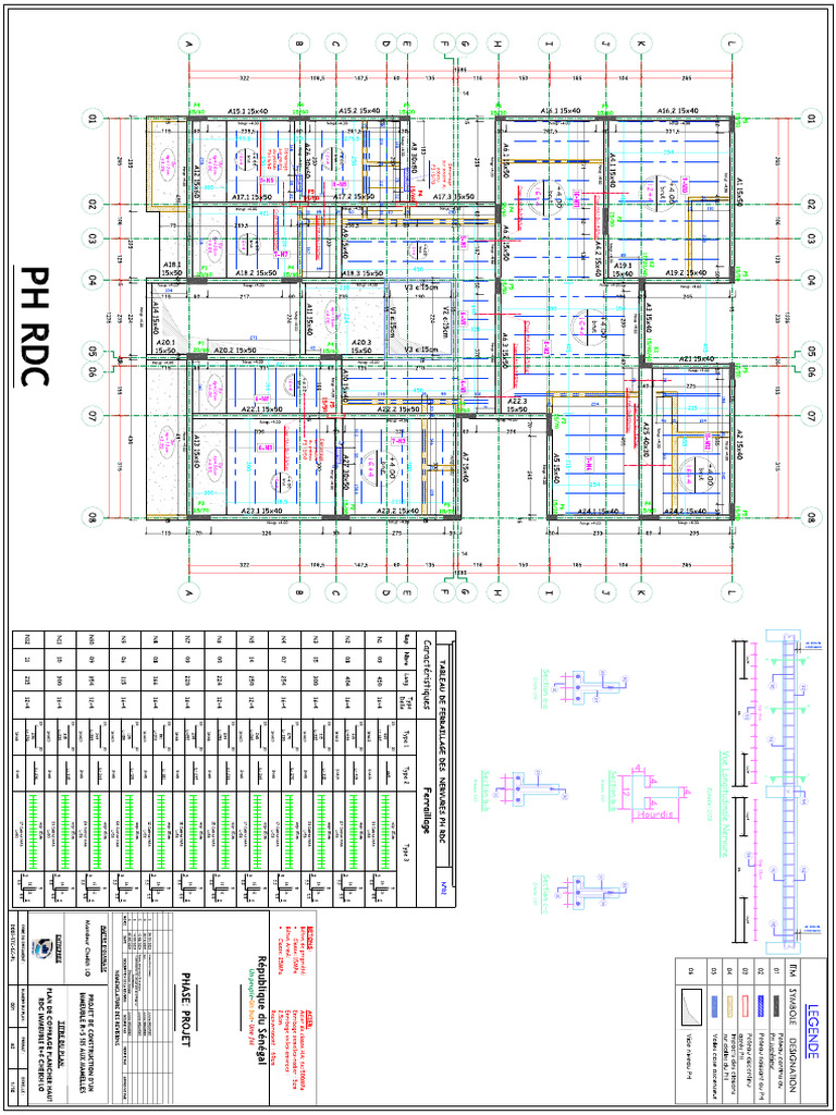 Coffrage PH RDC Projet R+5 Cheikh LO | PDF