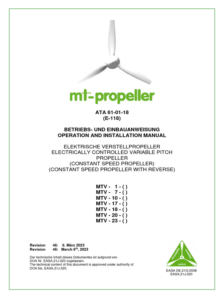 MT Prop | Download Free PDF | Aircraft | Federal Aviation Administration