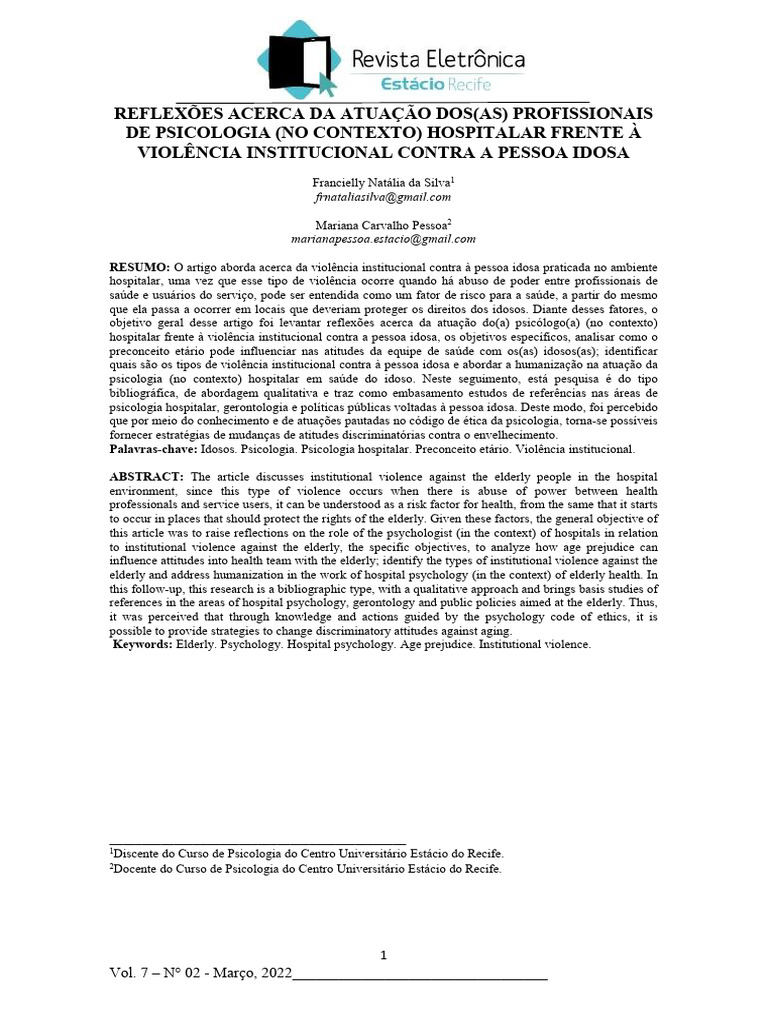 Lepidus, REFLEXÕES ACERCA DA ATUAÇÃO DOS (AS) PROFISSIONAIS DE ... Lepidus, REFLEXÕES ACERCA DA ATUAÇÃO DOS (AS) PROFISSIONAIS DE ...