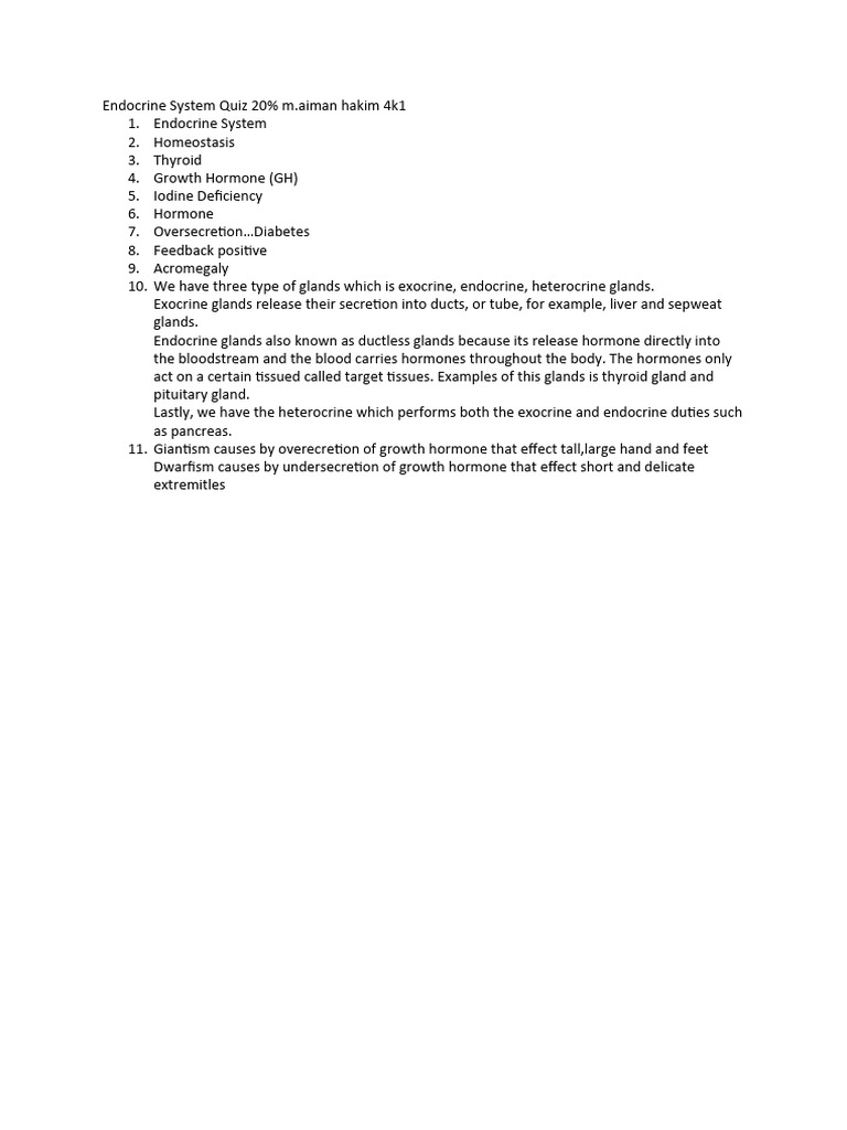 Endocrine System Psycho LVL 1 | PDF | Self-Improvement | Wellness