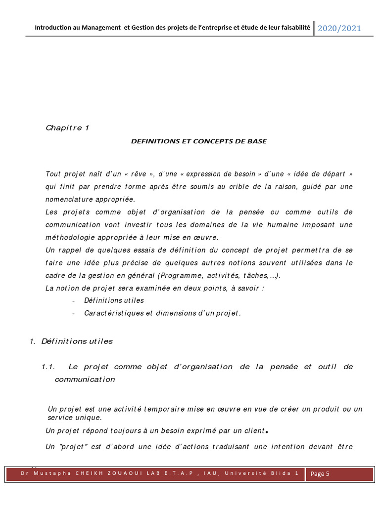 Introduction au Management de Projet | PDF | Business
