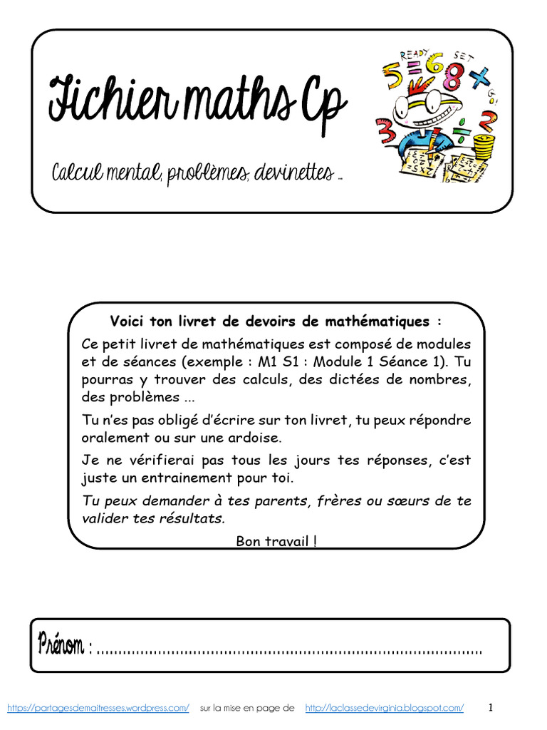 Devoirs MHM CP Complet | PDF | Méthodes et références pédagogiques