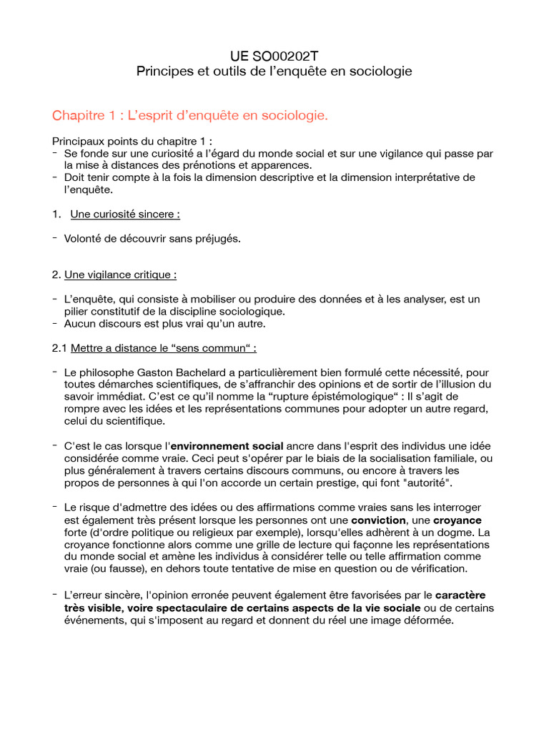 Principes Et Outils de L'enquête en Sociologie | PDF | Sociologie ...