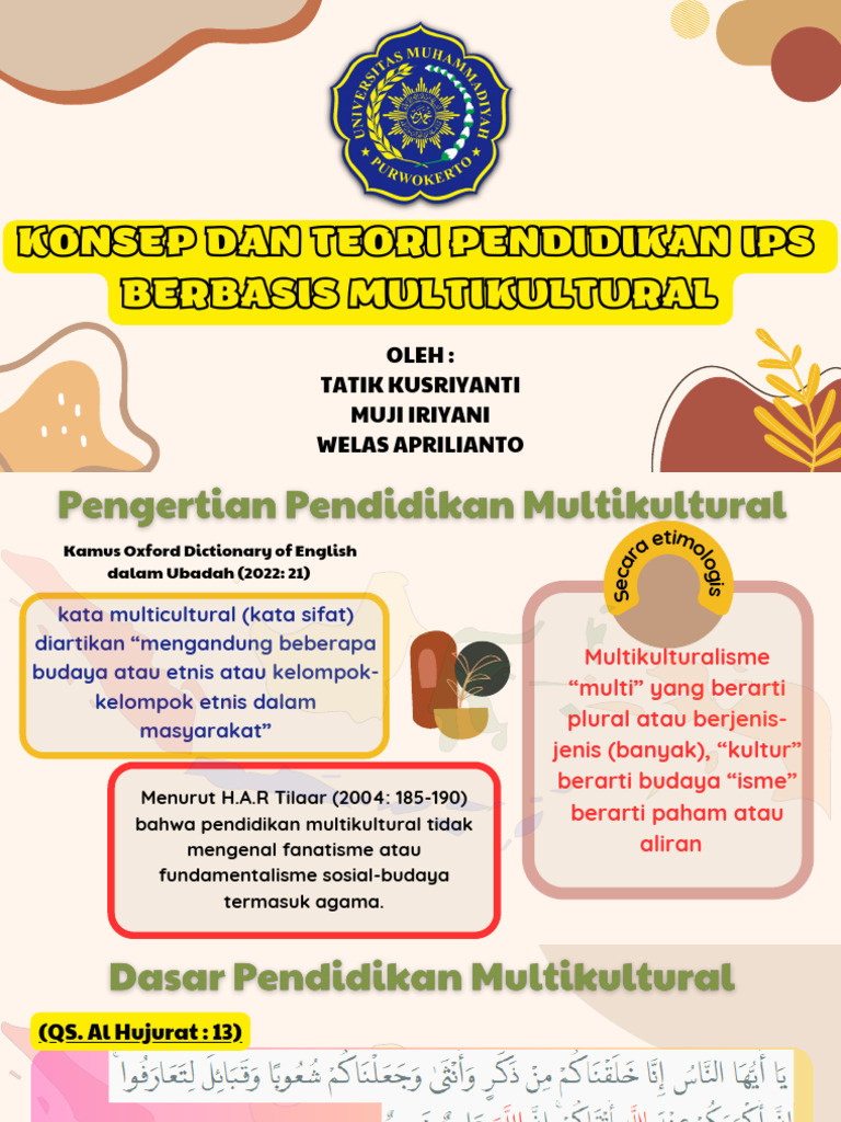 Konsep Dan Teori Pendidikan Ips Berbasis Multikultural | PDF