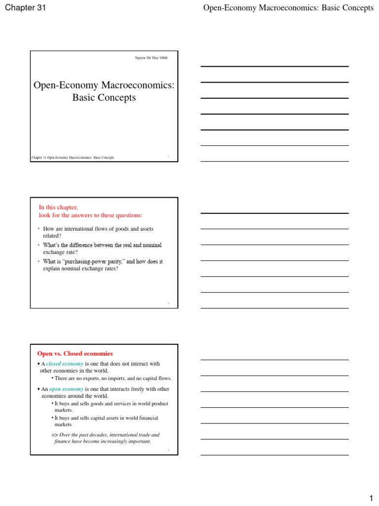 SV C31 Open Economy Macroeconomics Basic Concepts | PDF | Balance Of ...
