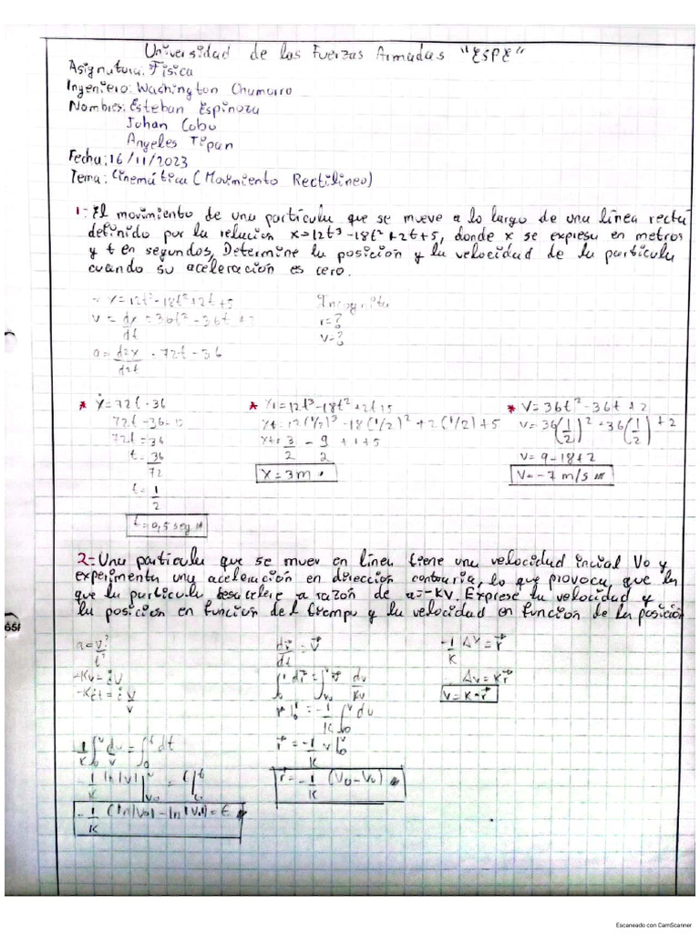 Deber N°1 Física | PDF
