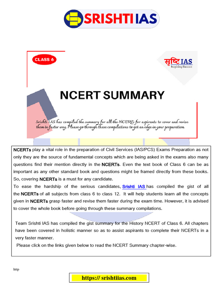 PDFClass 6th History NCERT Summary All Chapters Compiled | PDF | Ashoka ...