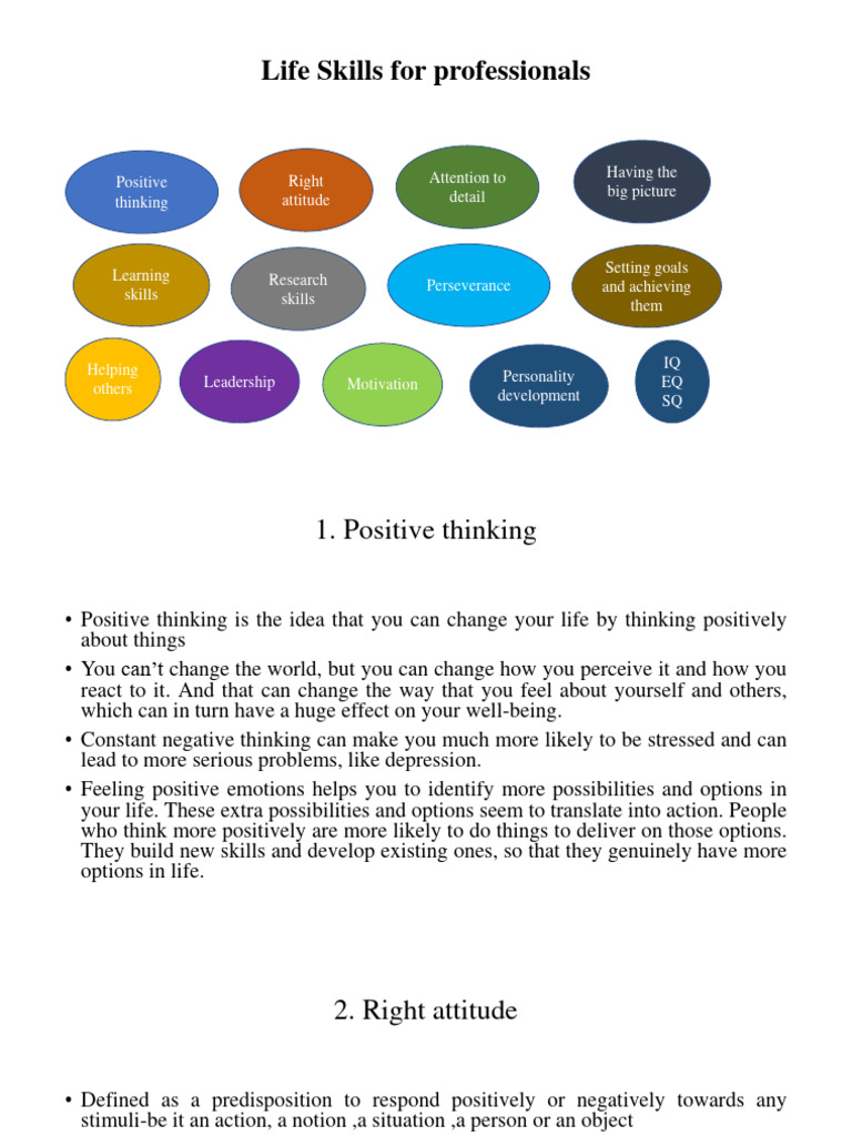 Life Skills Module 1.2 Final | PDF | Attitude (Psychology) | Goal