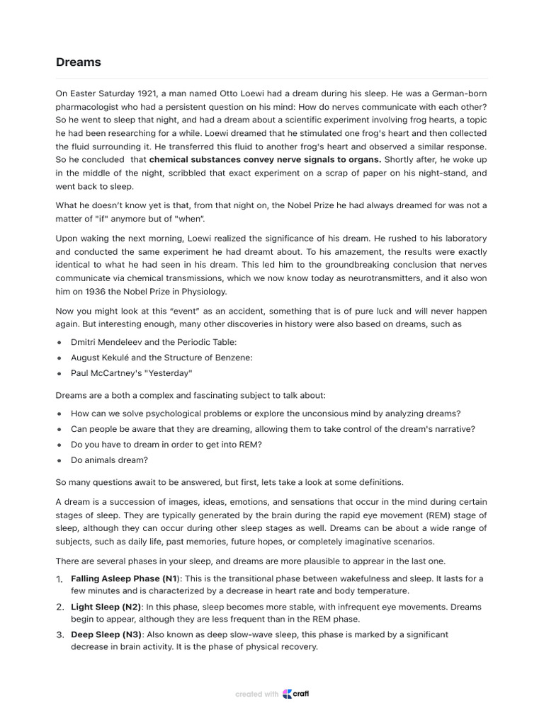 Theory of Dreams | PDF | Sleep | Rapid Eye Movement Sleep