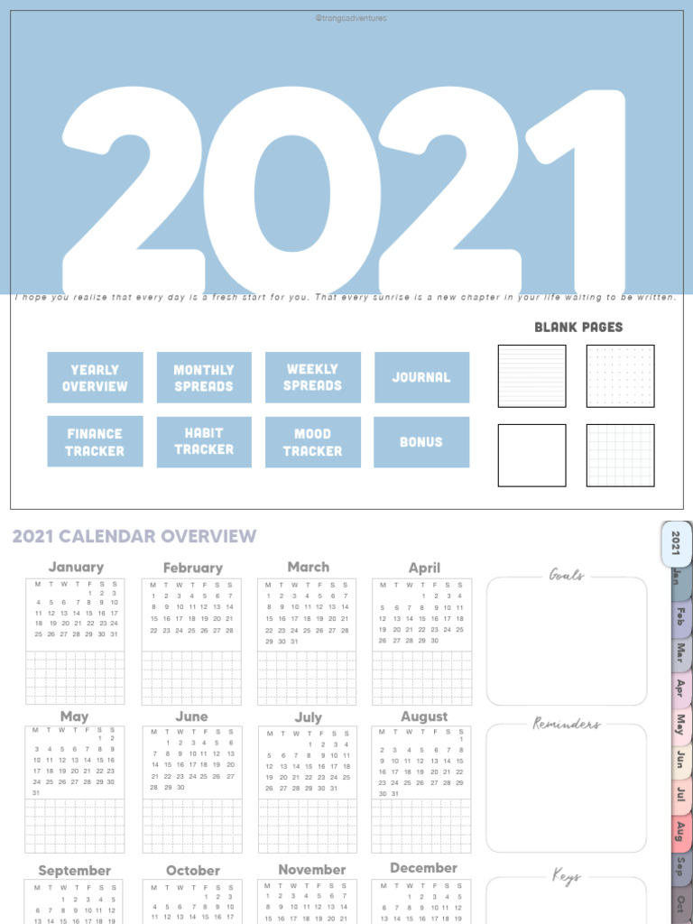2021 Planner & Tracker | PDF