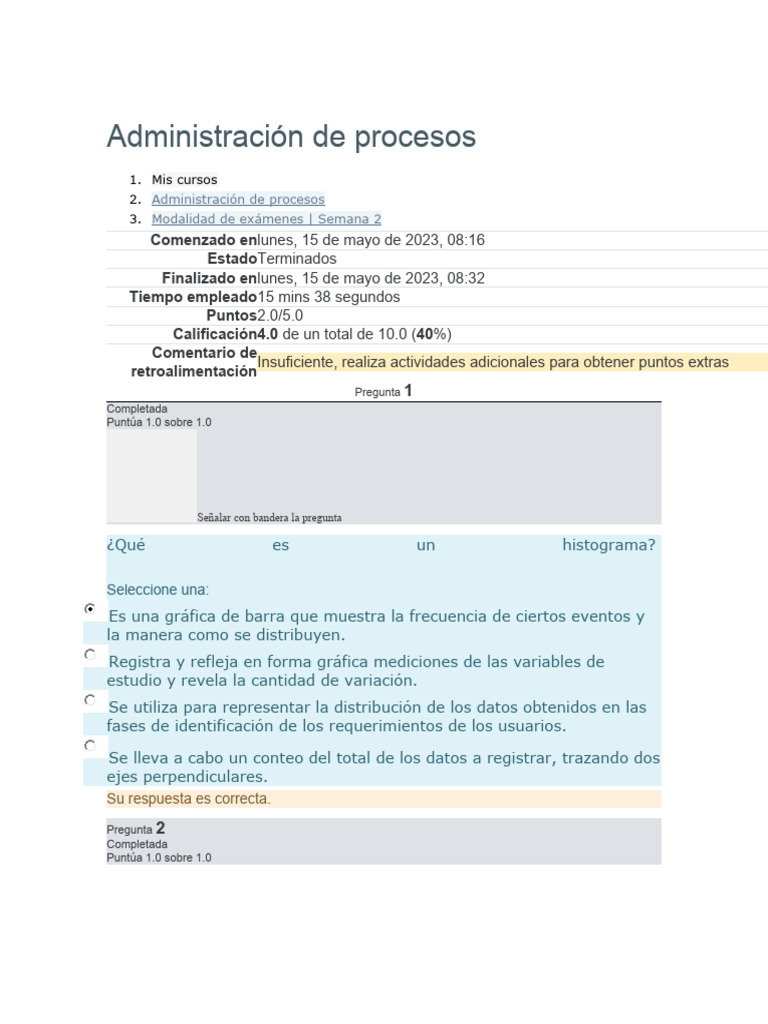 Administración de Procesos Examen 2 | PDF | Informática | Economias