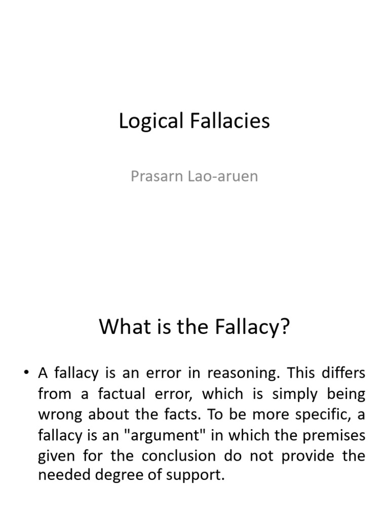 Logical Fallacies | PDF | Fallacy | Argument
