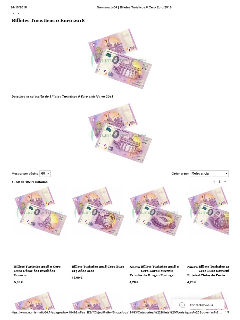 Billetes Turísticos 0 Euro 2018 | PDF | Zona euro | Euro