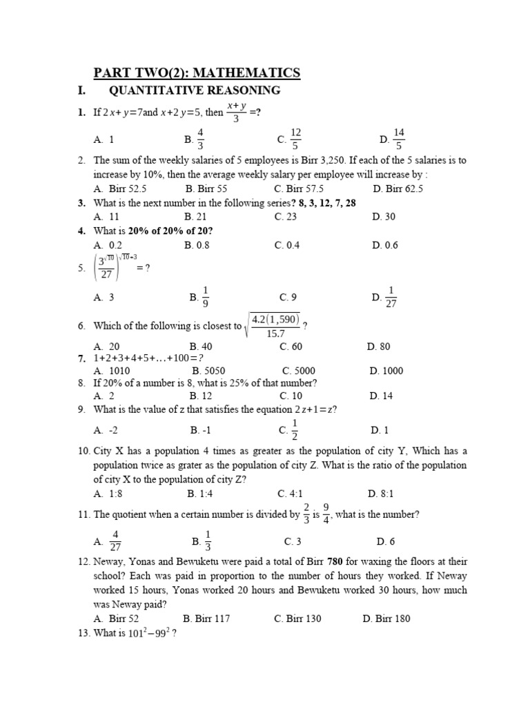 Sat Exam | Download Free PDF | Mathematics
