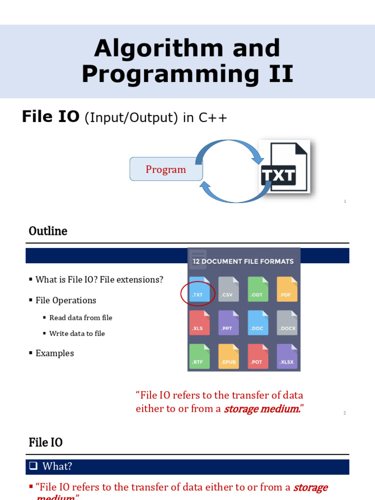 2-File IO | PDF | Computer File | Text File