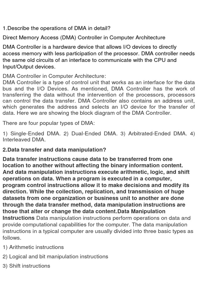 Computer Organization Short-1 | PDF | Central Processing Unit | Input/Output