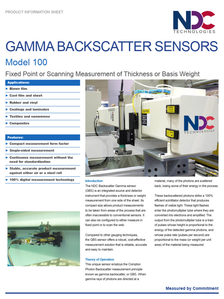 Sensores NDC Sens | PDF | Gamma Ray | Photon