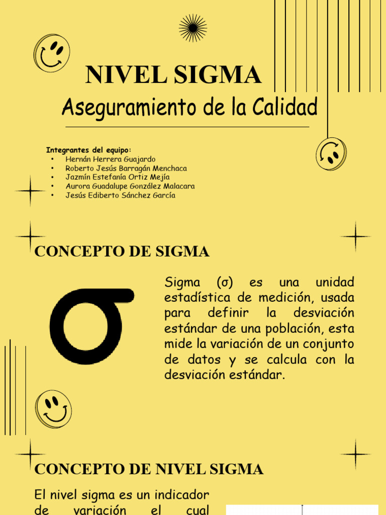 Nivel Sigma (Six Sigma) (Equipo #5) | PDF | Six Sigma | Desviación Estándar