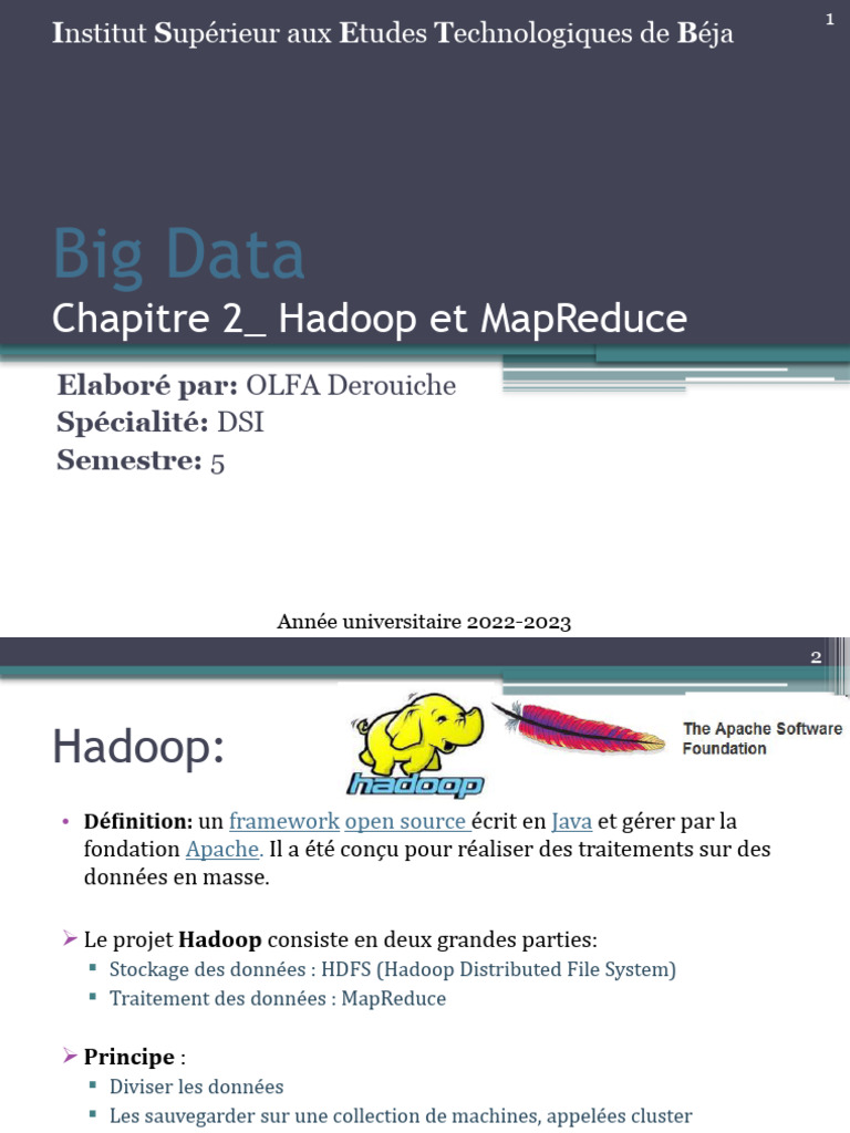 Chapitre2 Hadoop MapReduce | PDF | Apache Hadoop | MapReduce