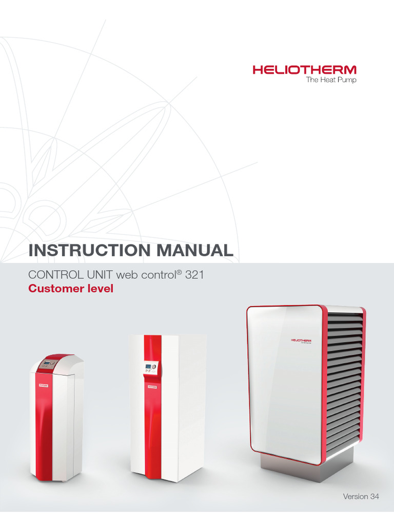 Instruction Manual Control Unit Heliotherm | PDF | Water Heating | Pump