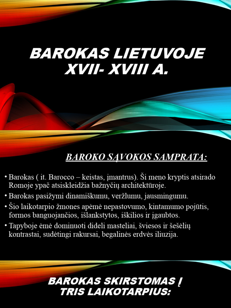 BAROKAS LIETUVOJE XVII - XVIII A | PDF