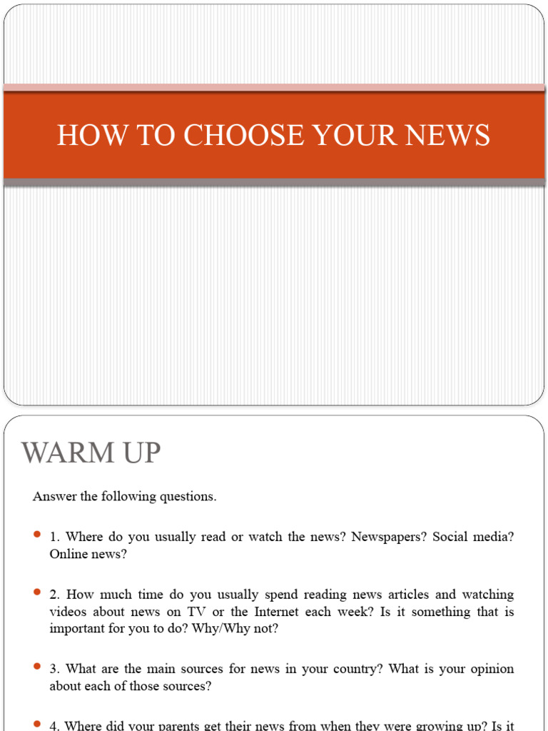 Choosing Reliable News Sources | PDF | News | Social Media