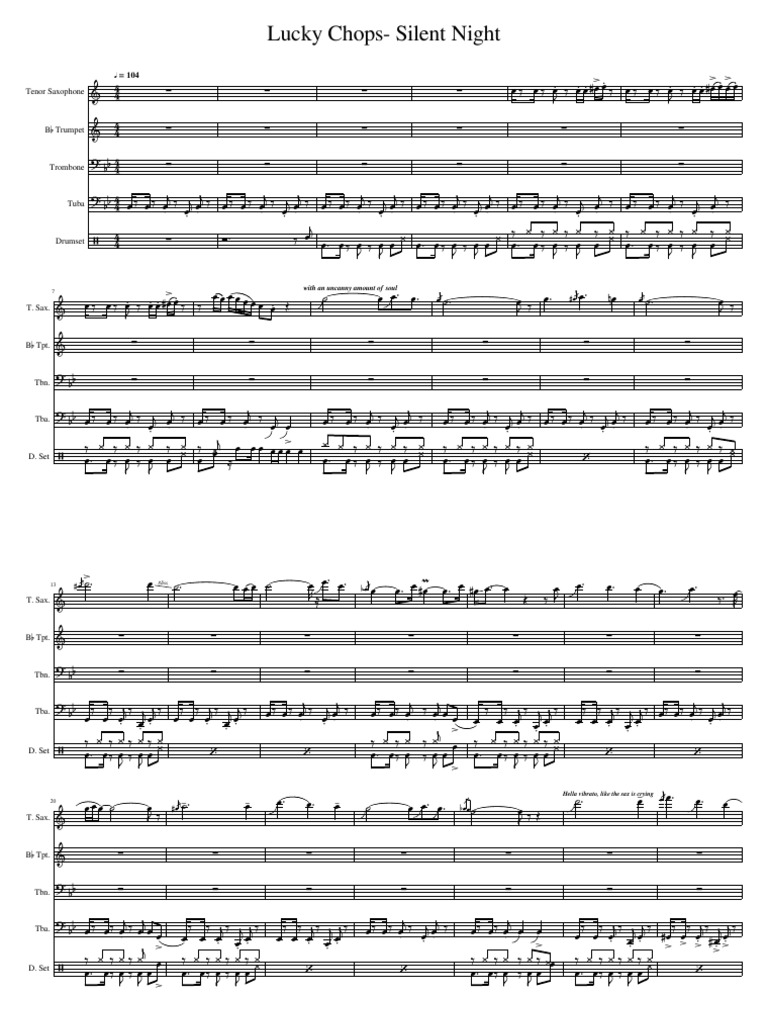 Lucky Chops - Silent Night | PDF | Pitch (Music) | Elements Of Music