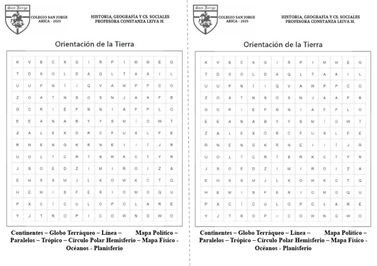 Guía 3 - Sopa de Letras | PDF