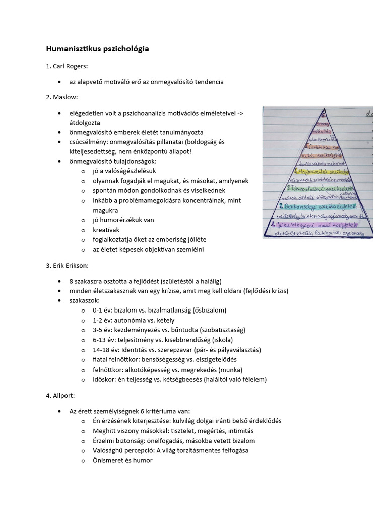 Humanisztikus Pszichológia | PDF