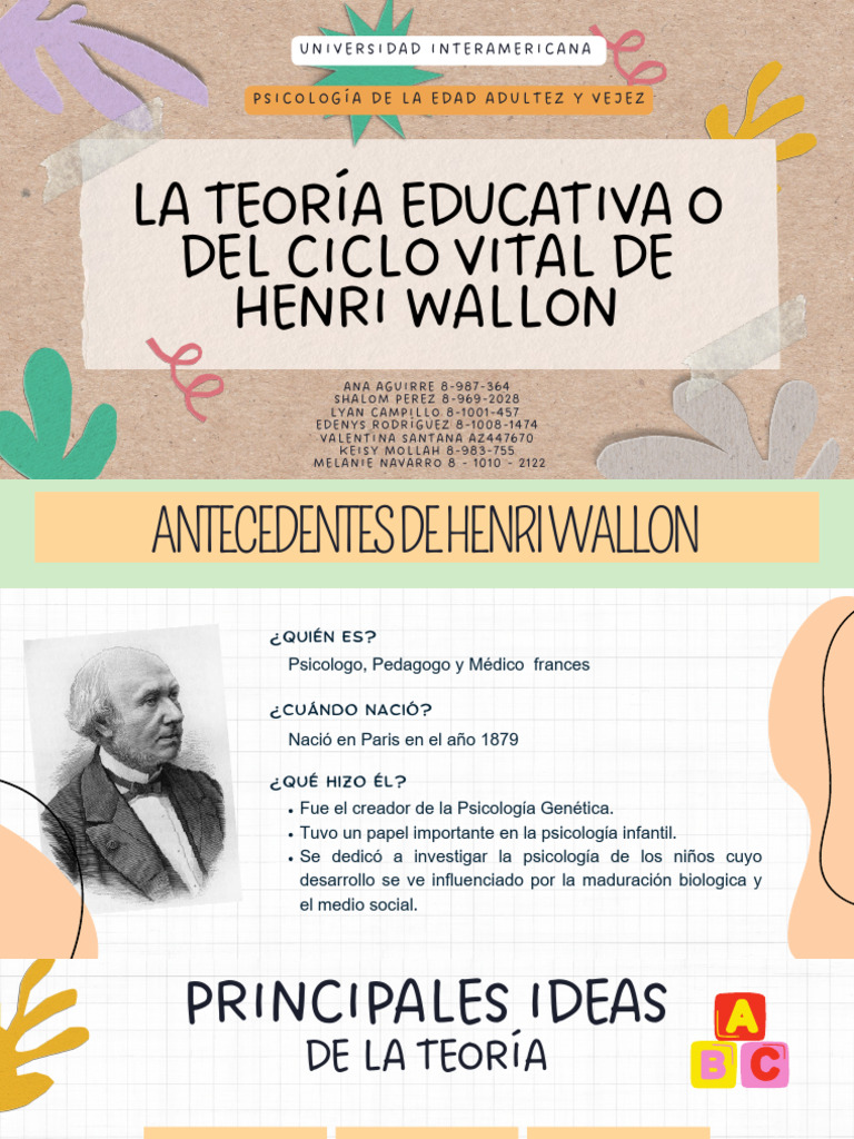 Teoría del Desarrollo de Henri Wallon | PDF | Sicología | Las emociones