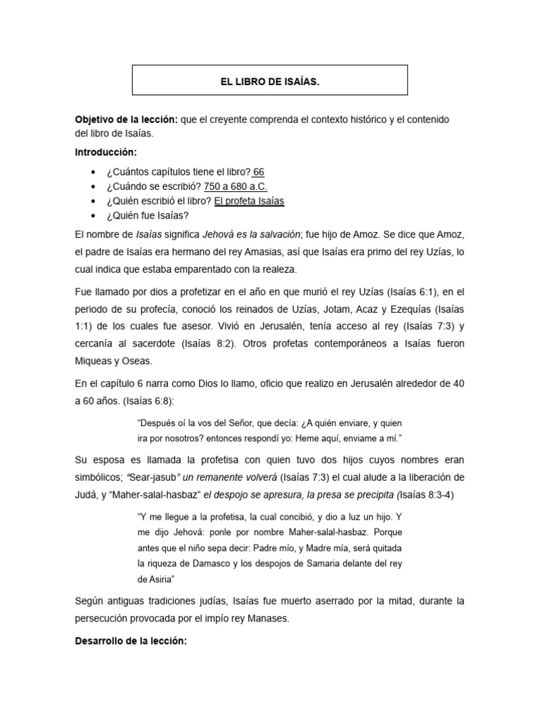 El Libro de Isaías | PDF | Isaias | Libro de Isaías