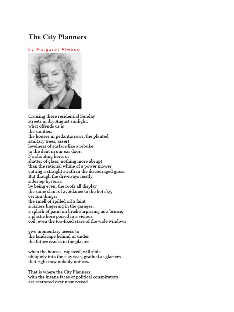 The City Planners Poem Analysis | PDF