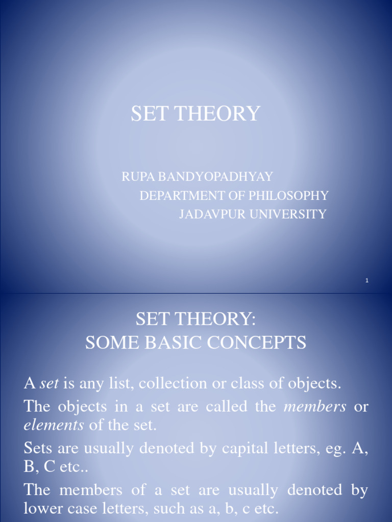 Set Theory Pdf Set Mathematics Mathematical Logic 