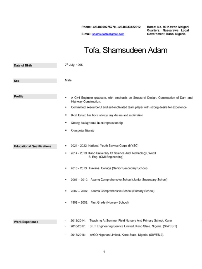 Shamsudeen Documents | PDF