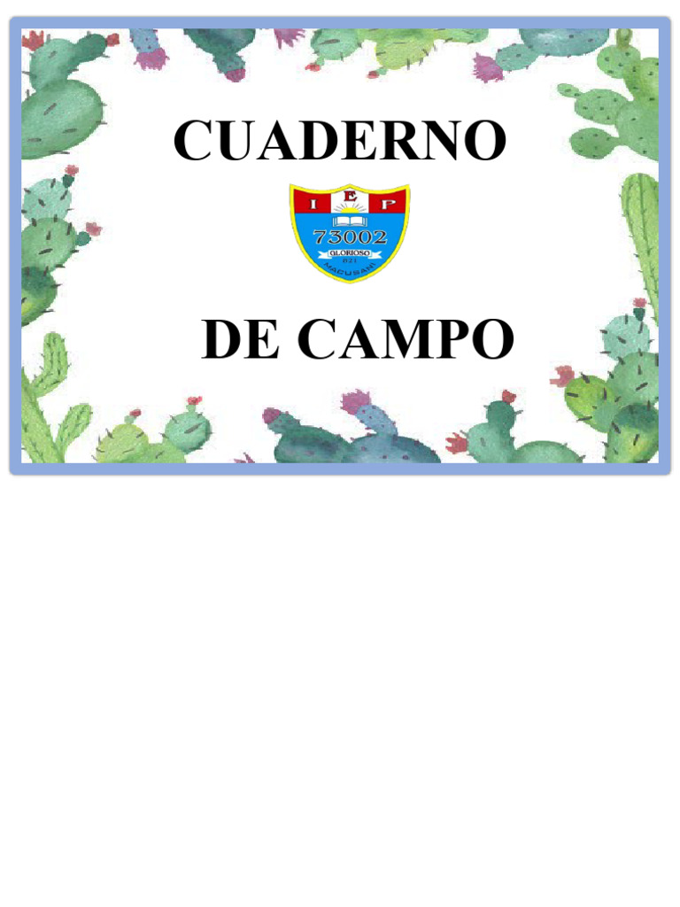 Cuaderno de Campo Fencyt | PDF